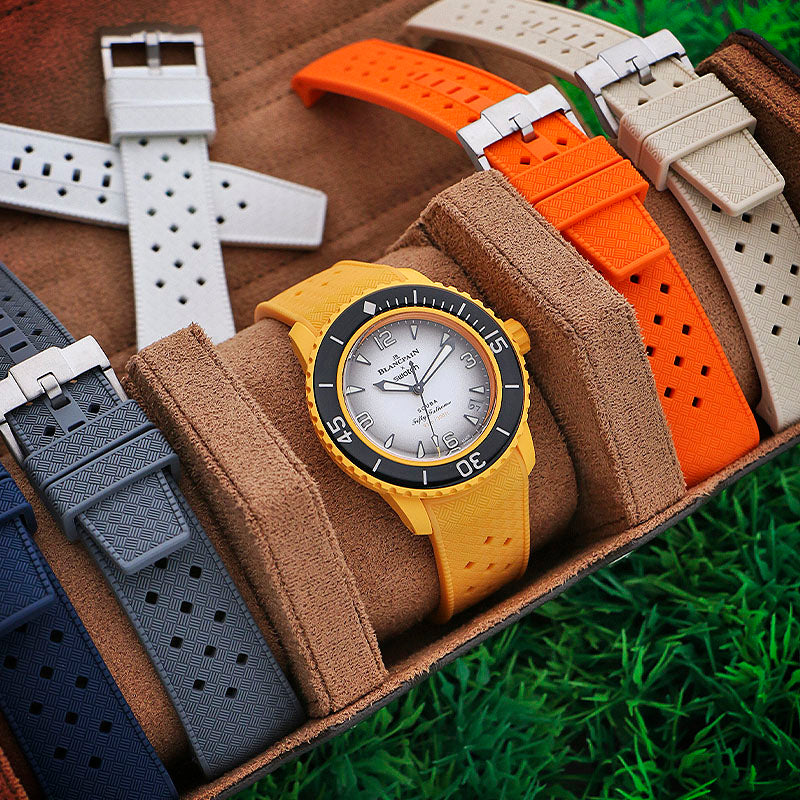 Fitted Textured Rubber Strap For Blancpain | North Street Watch Co.