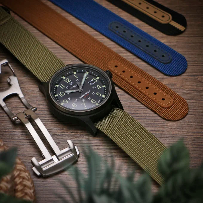 One-Piece Explorer Strap with Deployant Clasp - 22mm | North Street ...