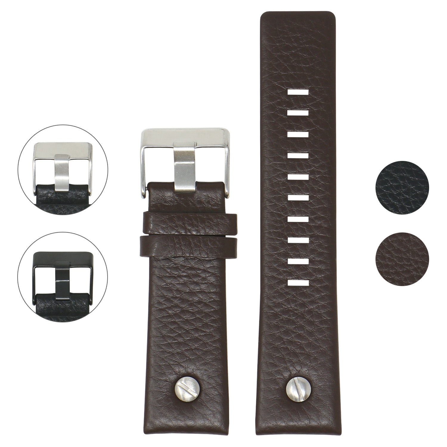 Textured Leather Rivet Strap for Diesel | North Street Watch Co.