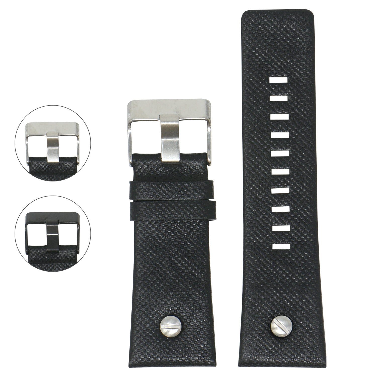 Embossed Leather Rivet Strap for Diesel | North Street Watch Co.