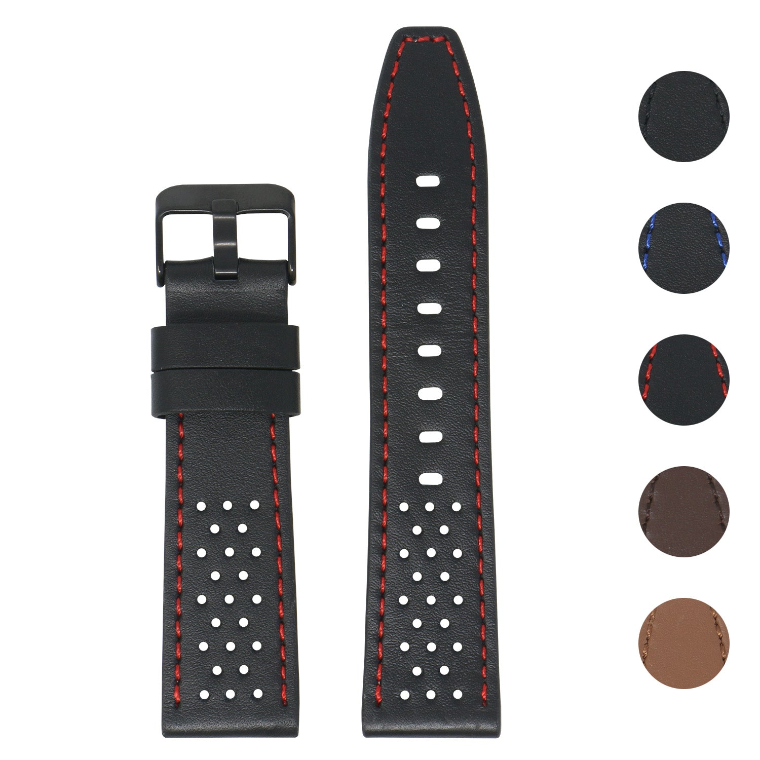 23mm Perforated Leather Rally Strap | North Street Watch Co.