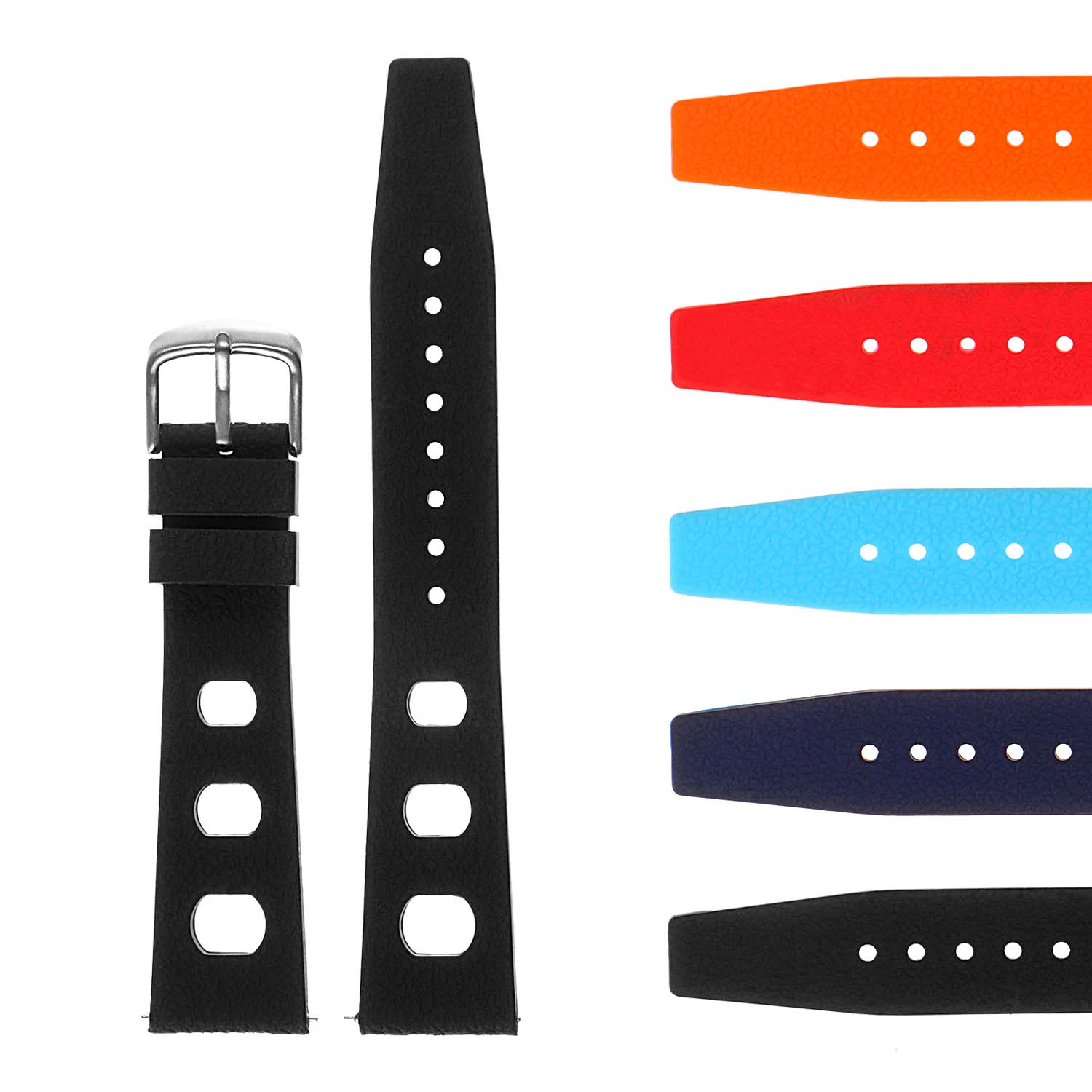 Vintage Style Rubber Rally Strap | North Street Watch Co.